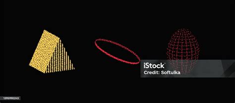 유니버설 트렌디 기하학적 모양 벡터 비트 맵 디더링 텍스처로 설정됩니다 0명에 대한 스톡 벡터 아트 및 기타 이미지 0명 3차원 형태 Brutalism Istock