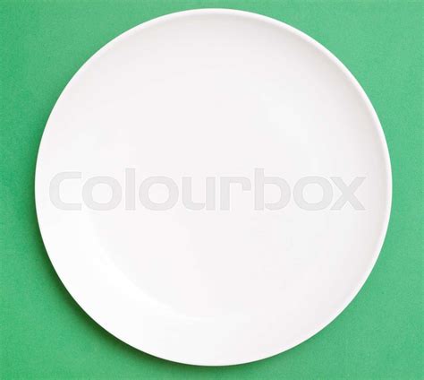 White Plate Stock Image Colourbox