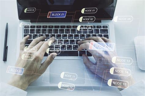 Premium Photo Multi Exposure Of Abstract Creative Coding Sketch And Hands Typing On Computer