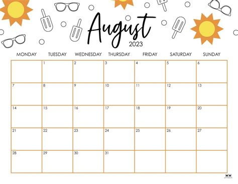 Printable August 2023 Calendar 33 August Calendar Free Printable Calendar Free Printable