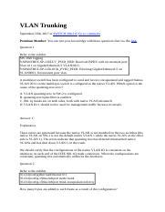VLAN Trunking September 2017 Docx VLAN Trunking September 16th 2017 In SWITCH 300 115 Go To