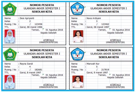 Aplikasi Excel Cetak Kartu Peserta Ujian Sekolah Tahun Wawasan Hot Sex Picture