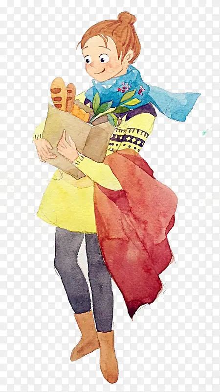 买面包的女孩png图片素材下载图片编号8889700 Png素材网