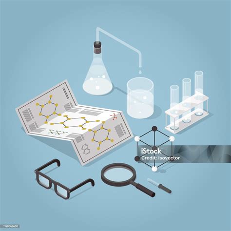 Isometric Chemical Laboratory Illustration Stock Illustration
