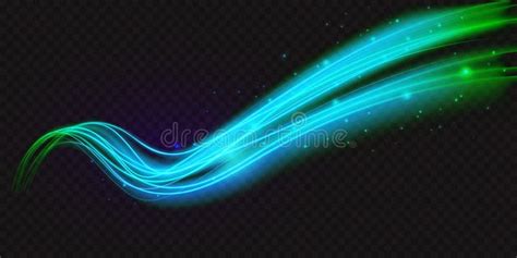 Luminous Azure Blue Neon Shape Wave Wavy Glowing Bright Flowing Curve