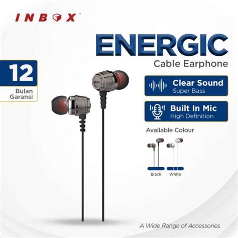 Headset Inbox Energic Wired Earphone Mega Bass Lazada Indonesia