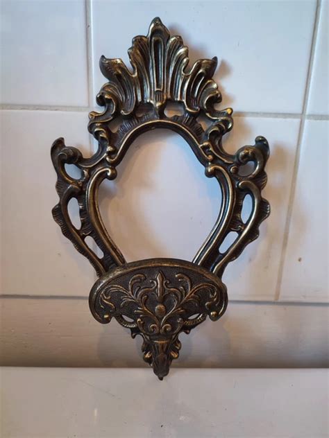 ANCIEN PORTE MANTEAU patère mural en bronze Style Rocaille Napoléon III