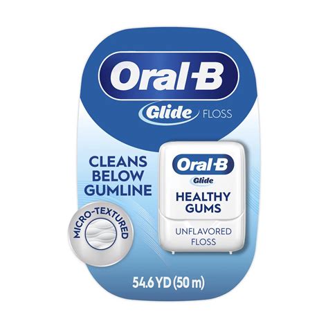 Buy Oral B Glide Healthy Gums Unflavored Dental Floss Smooth 50 M