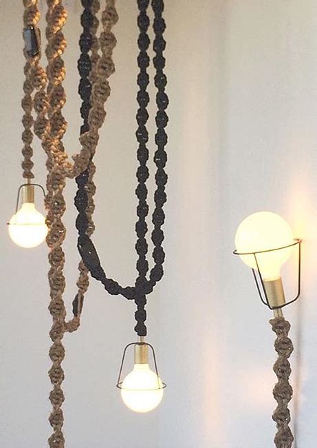 Macrame Light Cords By Robert Lewis Iluminação Artesanal Ideias Para