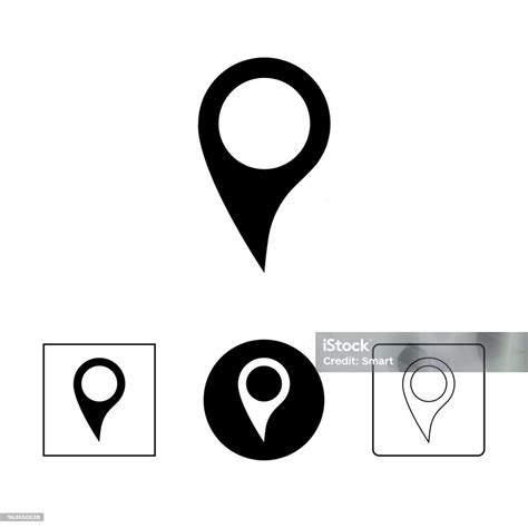 Gps입니다 글로벌 포지셔닝 시스템입니다 포인터 아이콘입니다 벡터 일러스트 레이 션 가리키기에 대한 스톡 벡터 아트 및 기타
