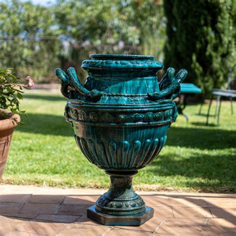 Vaso verde Lampedusa Ceramiche Artistiche Palermo Nicolò Giuliano