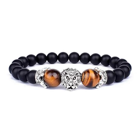 Pulsera Cuarzo Onix Ojo De Tigre Leon Estuche Luegopago