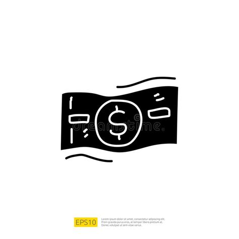 Dollar Money Fall Down Symbol With White Background Arrow Decrease Economy Stretching Rising