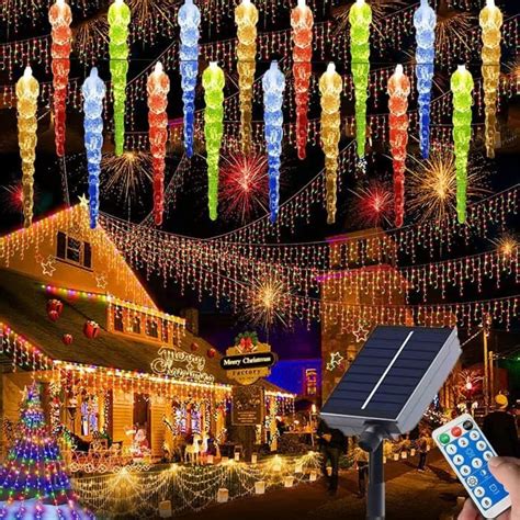 Guirlande Lumineuse Solaire Led Avec Stalactites Étanche Pour L
