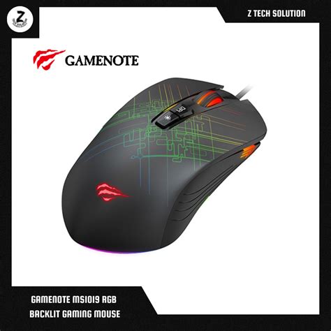 Gamenote Ms1019 Rgb Backlit Gaming Mouse Black 1 Year Warranty Z