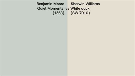 Benjamin Moore Quiet Moments 1563 Vs Sherwin Williams White Duck SW