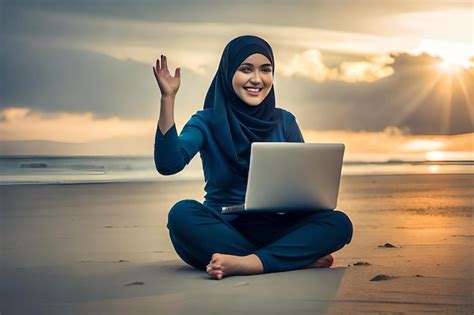 Premium Photo Shocked Surprised Young Arabian Asian Muslim Woman In