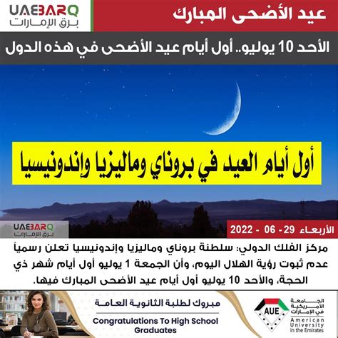 برق الإمارات الأحد 10 يوليو أول أيام عيد الأضحى في هذه الدول برق