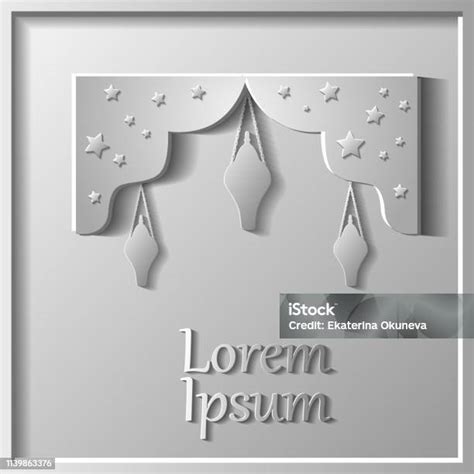 라마단 카림 추상적 인 배경입니다 종이 컷 아웃 스타일 벡터 일러스트 0명에 대한 스톡 벡터 아트 및 기타 이미지 0명 Eid Ul Fitr 개념 Istock