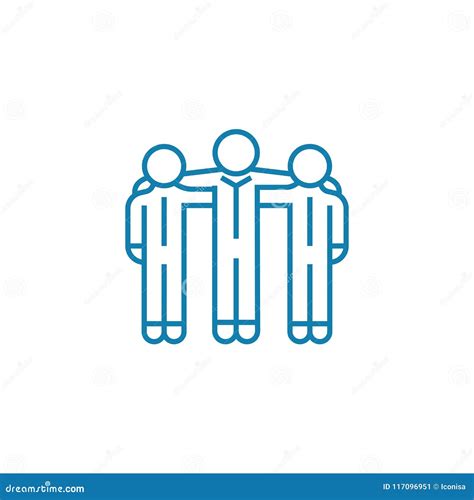 Project Team Linear Icon Concept Project Team Line Vector Sign Symbol