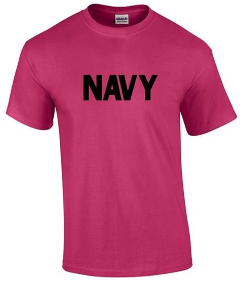 New Pink Us Navy Pink T Shirt Custom Imprint And