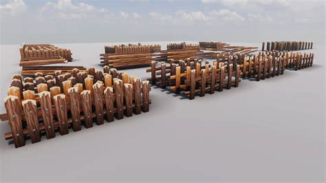 Stylized Fence Set Vol 1 Flippednormals
