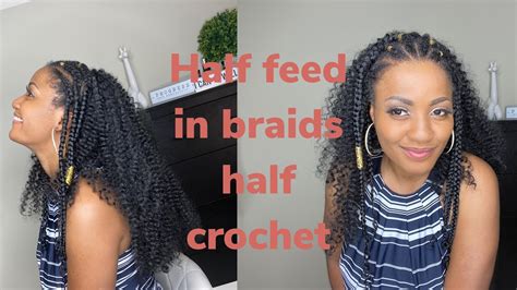 Cant Believe I Did This Myself 😮diy Half Feed In Braids Half Crochet