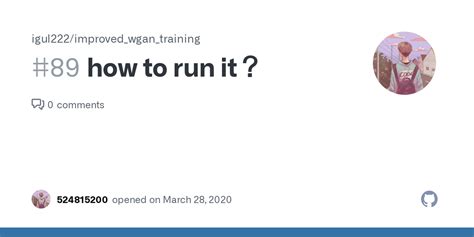How To Run It Issue Igul Improved Wgan Training Github