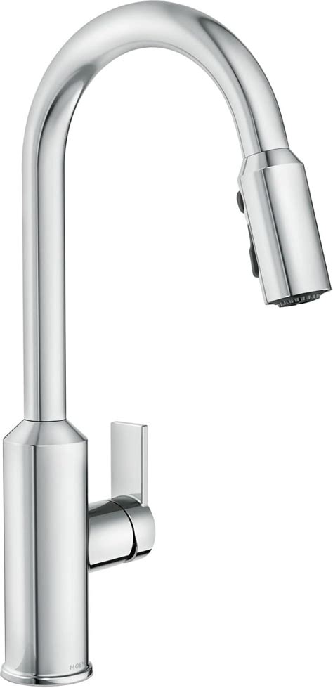Moen Meena One Handle Kitchen Faucet With Pull Down Sprayer High Arc Kitchen Sink Faucet