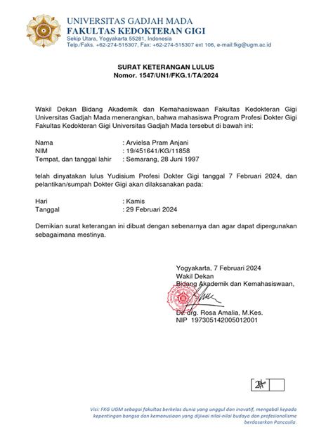 Surat Keterangan Lulus Pdf