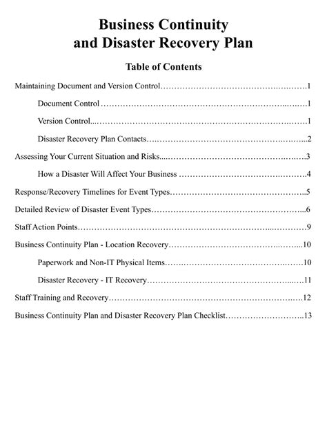Bcp Dr Plan Template 53 Koleksi Gambar