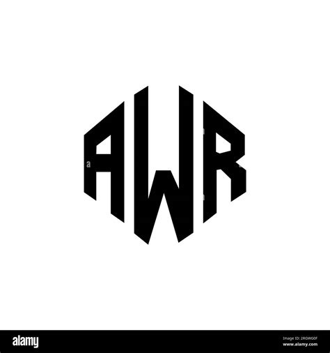 Awr Letter Logo Design With Polygon Shape Awr Polygon And Cube Shape