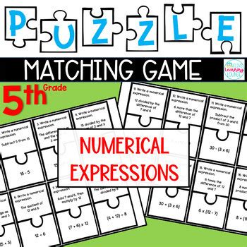 Numerical Expressions Matching Puzzles By Raising Scholars TPT