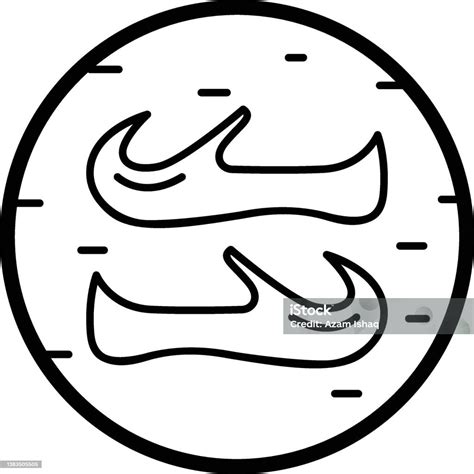 슬리퍼 벡터 아이콘 디자인 전통적인 아랍 신발 신발 개념 이슬람 축제 기호 레서 이드와 이슬람 휴일 표지판 거룩한 라마잔 주식 일러스트의 지불 관광에 대한 스톡 벡터 아트