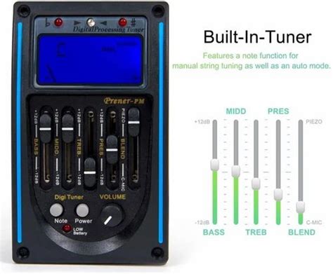 5 Band Eq Pre Amp Equalizer Pickup Acoustic Electric Guitar