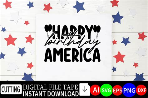 Happy Birthday America Graphic By Bestmockupstore · Creative Fabrica