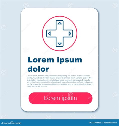 Line Game Controller Or Joystick For Game Console Icon Isolated On Grey