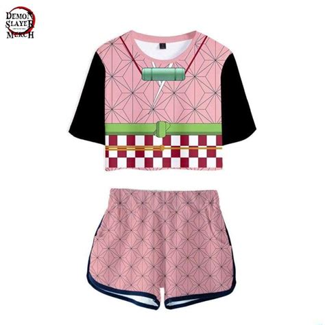 Demon Slayer Crop Top Nezuko Kamado Kimetsu No Yaiba Merch Demon