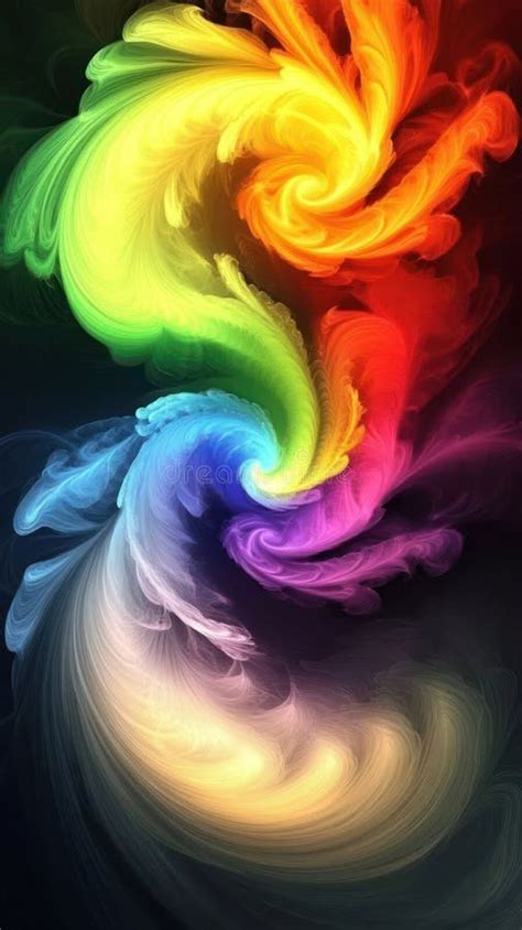 A Vibrant Swirl Of Colors Creating An Abstract Dynamic Visual Effect
