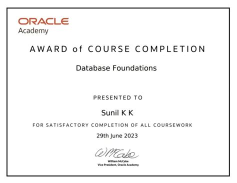 Sunil Kulali On Linkedin Oracleacademy Databasefoundations