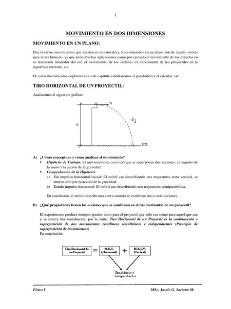 Movimiento En Dos Dimensiones Uemq Jsm Pdf Aceleración Velocidad