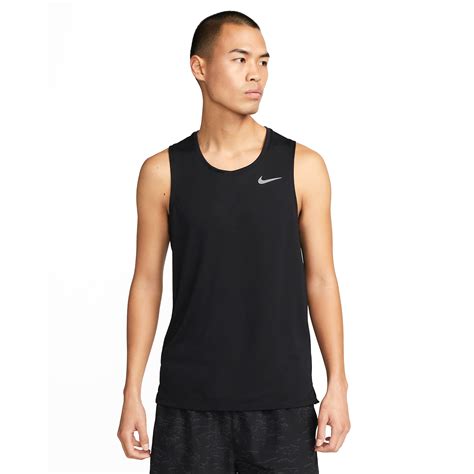 Майка Nike Dri-Fit Miler Running, черный – заказать с доставкой из-за ...