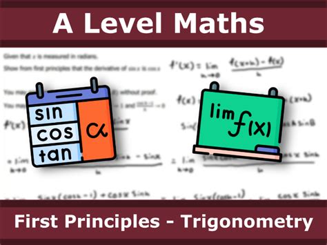 A Level Maths Differentiation From First Principles Trigonometry Teaching Resources