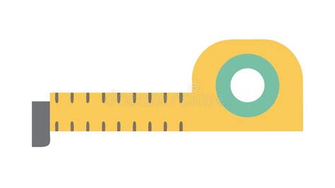 Metric Tape Measure Icon Flat Design Tool Vector Design Generative Ai Stock Vector