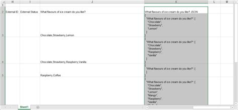 graph responses to survey questions in microsoft excel openforms help