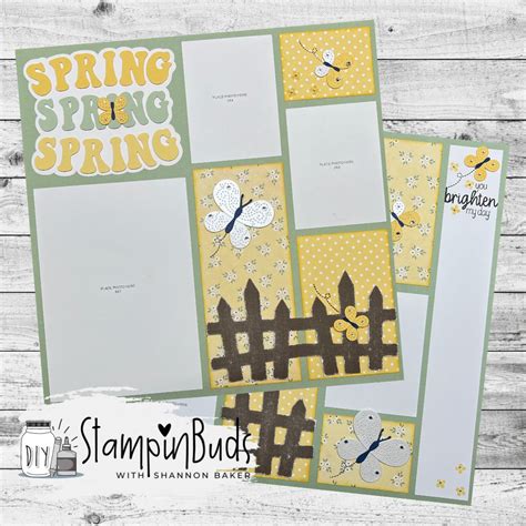 Here S Another Spring Layout Stampinbuds Scrapbooking Made Sweet