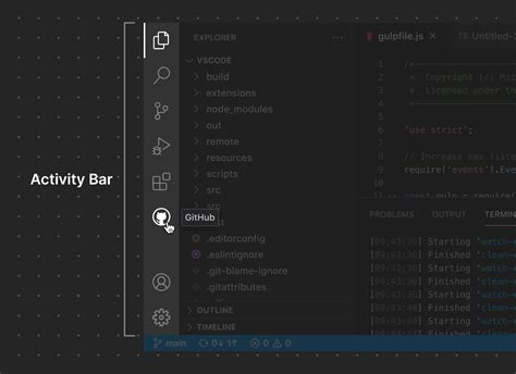 アクティビティ バー Visual Studio Code 拡張機能 Api