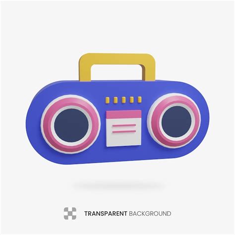 Premium Psd 3d Radio Illustration