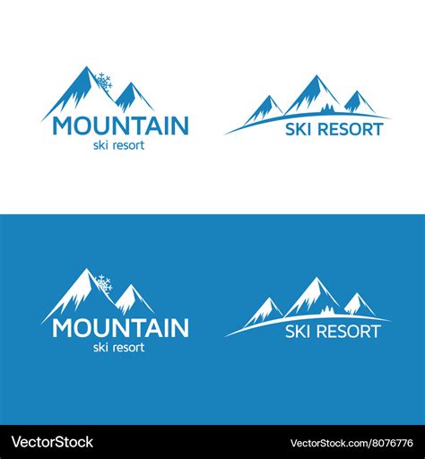 Ski Resort Logo Royalty Free Vector Image Vectorstock