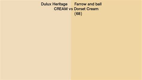 Dulux Heritage CREAM Vs Farrow And Ball Dorset Cream 68 Side By Side